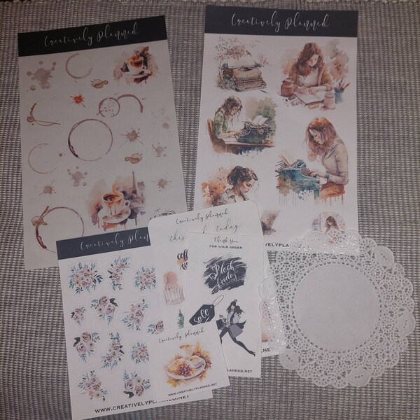 Foiled Pink Floral Stickers Planner Journal Paper Craft Scrapbooking ...