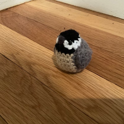 Black-capped Chickadee Bird Toy Plush Tiny Birb Amigurumi - Etsy
