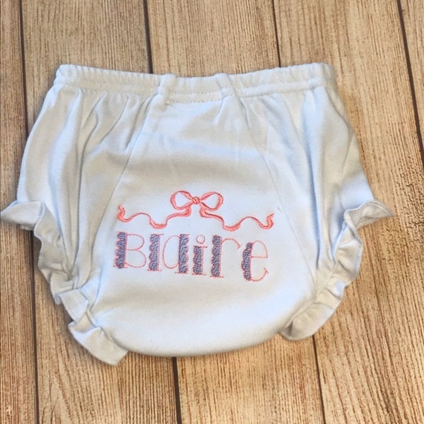 Emma Kate Heirloom Bow Satin Stitch Long Ribbon Frame Border Monogram ...