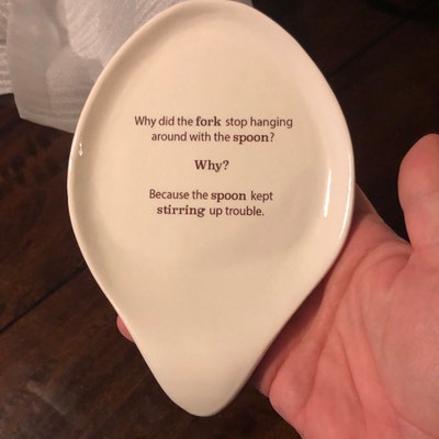 Custom Spoon Rest Ceramic Spoon Rest With Handwritten Recipe or Custom ...