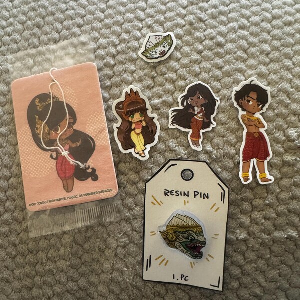 Cambodian Resin Pins 1.5in | Khmer | Handmade Resin Pin - Etsy