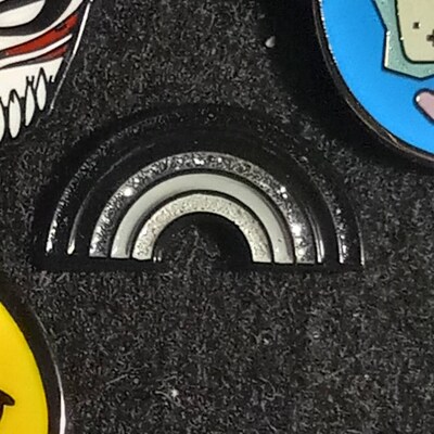 Black Rainbow Pin // Black Rainbow Lapel Pin Badge Brooch, Black ...