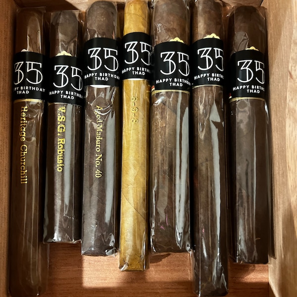 BULK Custom Cigar Bands - Custom Birthday Cigar Label - Birthday Favors ...