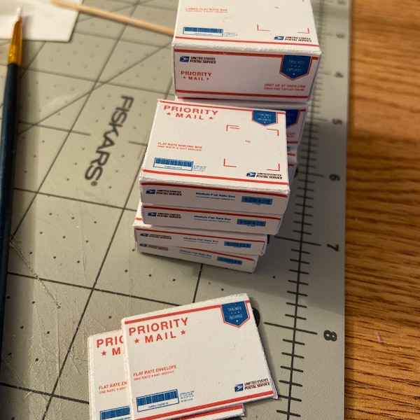 Instant Download USPS Priority Mail Box Miniature DIY Printable PDF ...