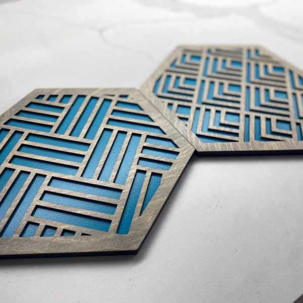 Unique Modern Coaster, Design Your Own Set, Colorful Coasters, Single ...