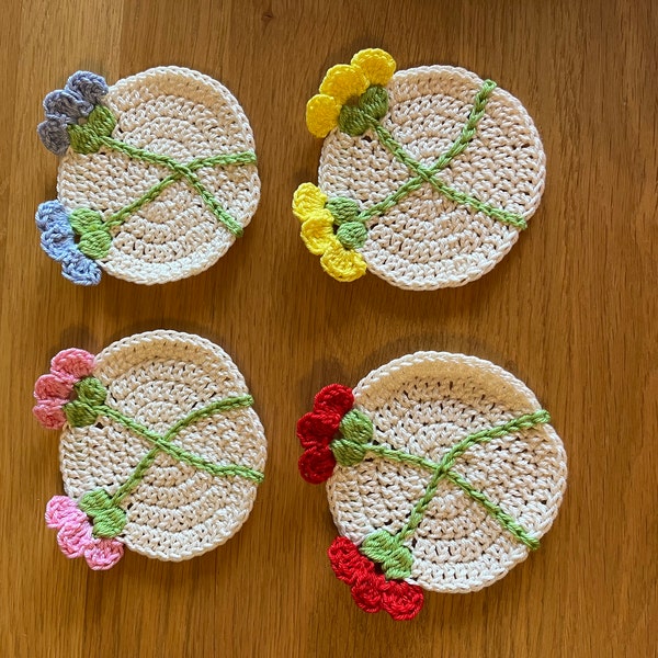 Crochet Vines With Small Flowers Pattern - Etsy