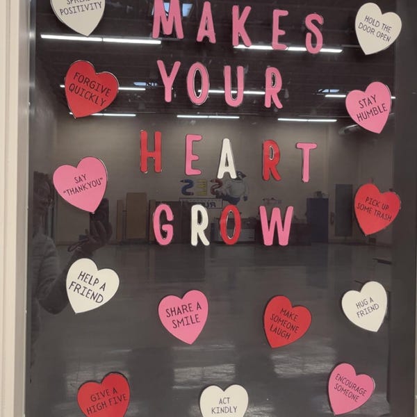 Kindness Heart Bulletin Board Kit, Valentine Alternative Classroom ...
