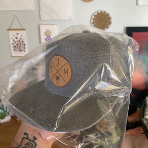 Circle Initials Personalized Kids Hat Symbol Custom Infant Toddler ...