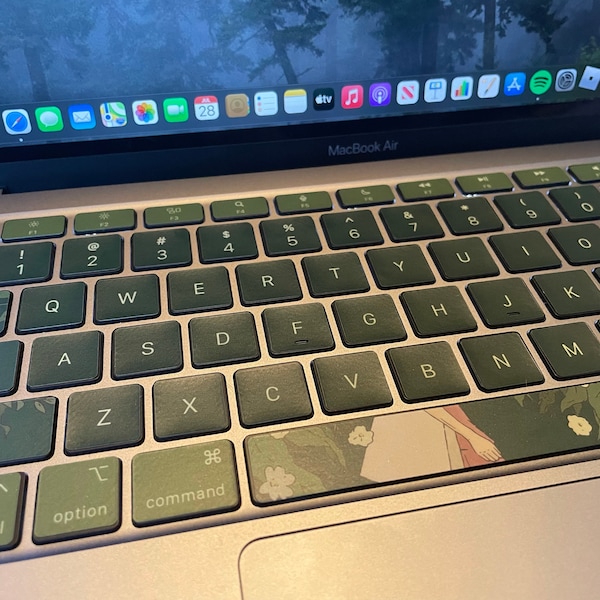Dark Green MacBook Keyboard Stickers| Keyboard Key's Individual ...