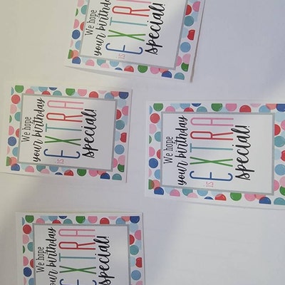 Extra Special Birthday Printable Gift Tags, Chewing Gum Tag Classmate ...