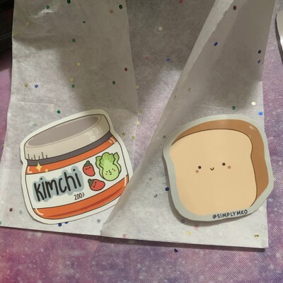 Kimchi Sticker, Korean Sticker, Asian Food Sticker, Laptop Sticker ...