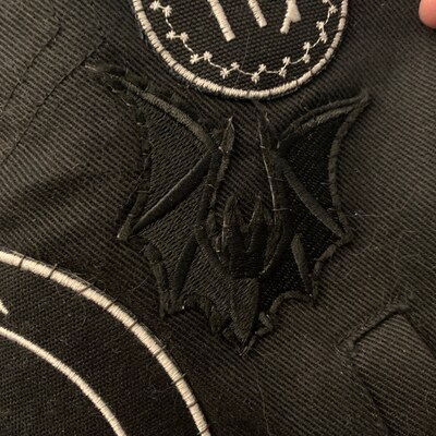 Small Vampire Bat Gothic Iron on Embroidered Patch - Etsy