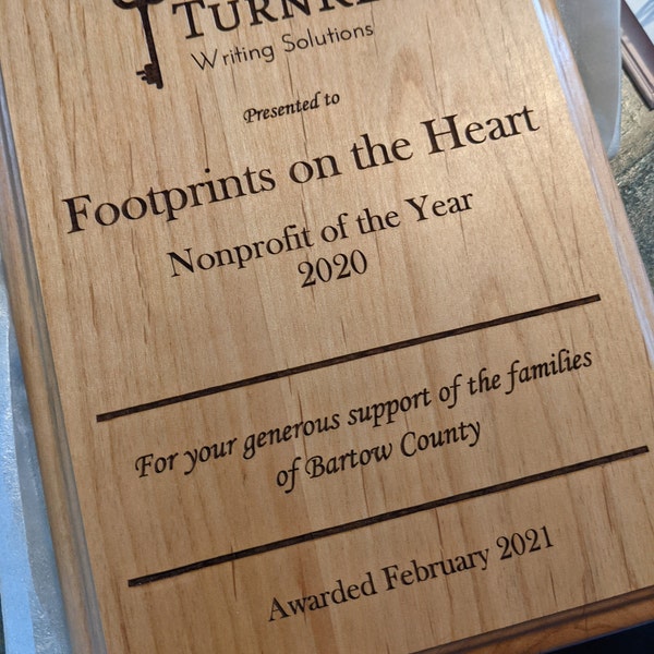 Small Engraved Plaque, Engraved Logo on Plaque, Custom Engraved Wood ...