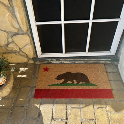 Oversized Buffalo Check Entry Rug, Doormat Layering Rug, Buffalo Plaid ...