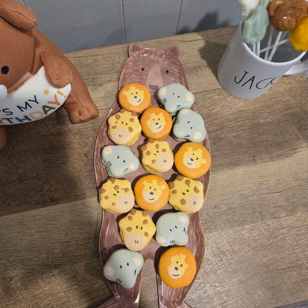 Zoo Animals French Macarons 12 or 24 - Choose Your Flavors - Elephant ...