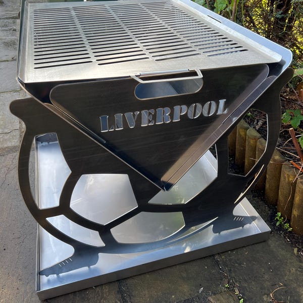 Fire Pit and BBQ Grill - Football Team, Personalisation - Large Size ...