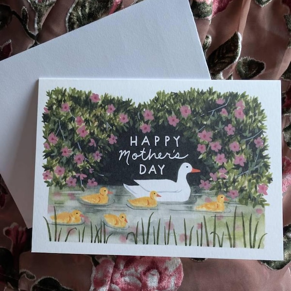 Mother's Garden Card | Watercolor Garden Mother's Day Card - Etsy