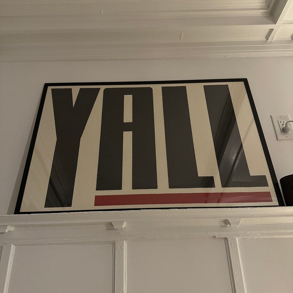 Y'all Means All Typography Poster, Western Wall Art, Southwestern Decor ...