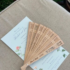 Personalized Wedding Fans Custom Wedding Favors Intricately Carved ...