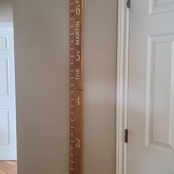 Growth Chart Ruler | Wall Ruler | Engraved Ruler | Rustic Ruler Measure ...
