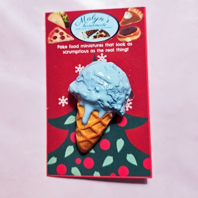 Slice of Cake Magnet, Miniature Polymer Clay Fake Food Magnets, Unique ...