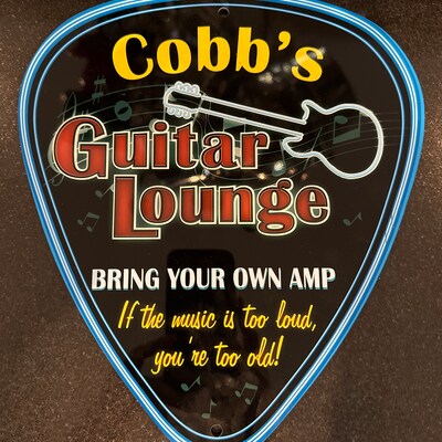 Personalized Decorative Guitar Lounge Sign Gift for Music Lovers Unique ...
