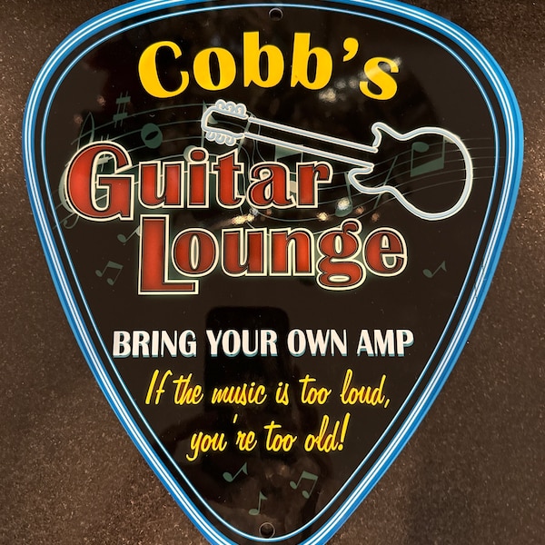 Personalized Decorative Guitar Lounge Sign – Gift for Music Lovers ...