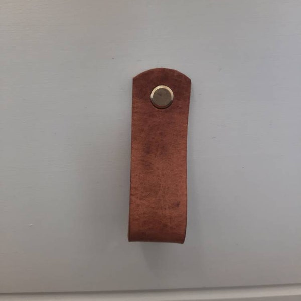 Thick Leather Drawer Handles Leather Cabinet Pulls Leather Knob Leather Loop Pulls Scandi - Etsy UK