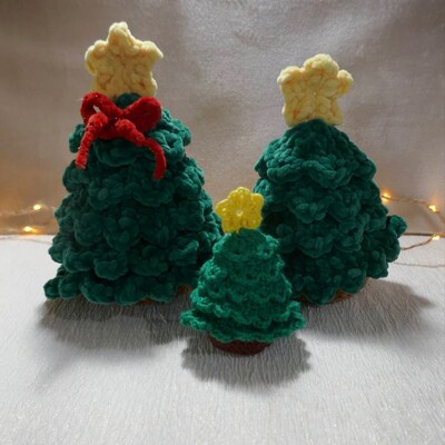 Christmas Tree Crochet Pattern, Pine Tree Crochet No-sew Pattern ...
