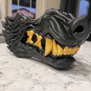 Glowing Cyberpunk Samurai Wolf Mask Samurai Wolf Mask Wolf - Etsy