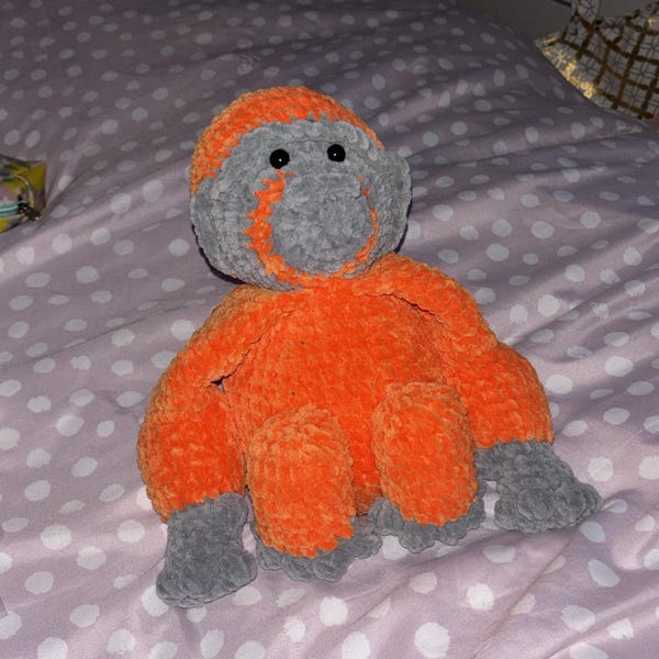 Orangutan Ape Crochet Pattern - Monkey Crochet, Endangered Species ...