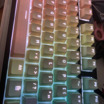 Rainbow Keycaps Set, Cherry Artisan Keycaps Set, 87 104 108 Resin MX ...