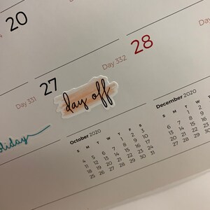 Day off Watercolor Swatch Planner Sticker on PREMIUM MATTE / 44 Planner ...