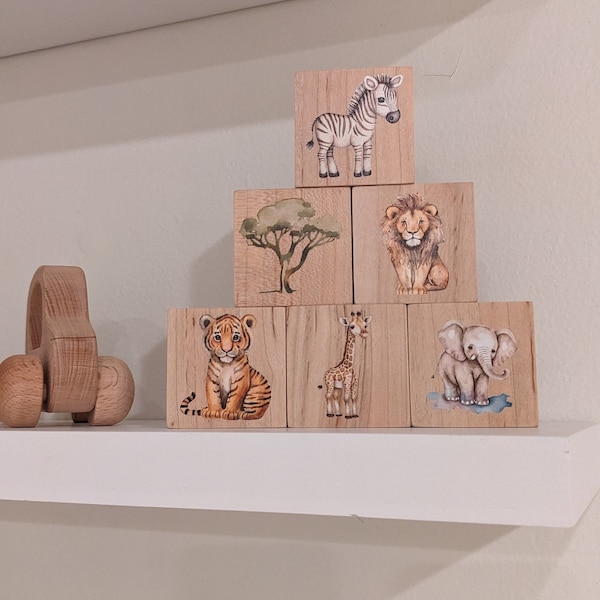 Jungle Nursery Decor Blocks / Safari Nursery - Safari Baby's Room Decor ...