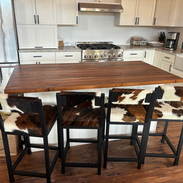 Cowhide Bar Stool Cowhide Counter Stool With Backs FPBK priced per ...
