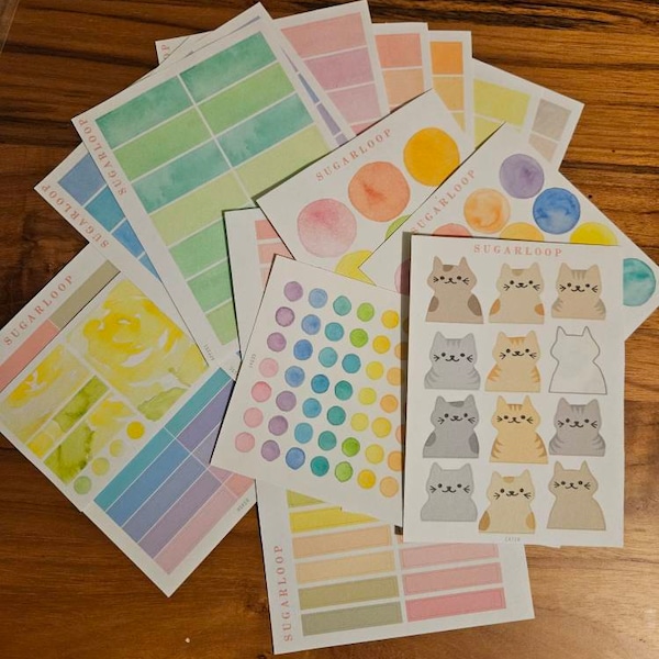 Full Box Clipboard Style Bujo Planner Stickers: Lined Checklist Blank ...