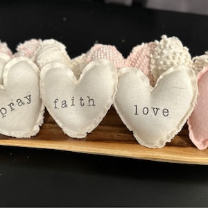 Valentine Fabric Hearts, Valentine's Day Bowl Fillers, Valentines Day ...