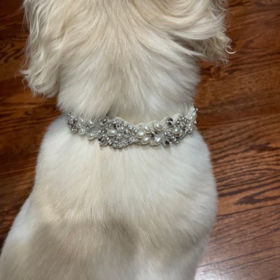 Bridal Dog Collar Wedding Dog Collars Art Deco Dog Collar Beaded Dog ...