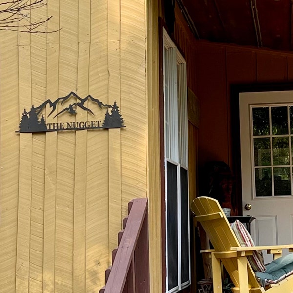 Mountain Range Monogram - Metal Sign - Etsy