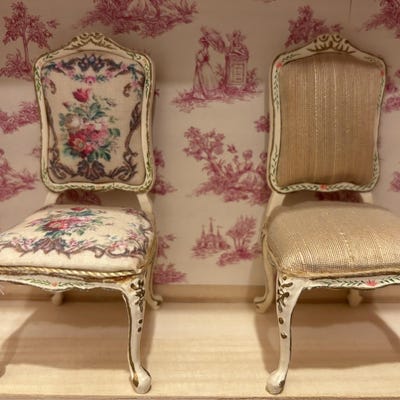 Newdollhouse Brocante Barroque Wall Panels. 1:12 Ornate Chandelier ...