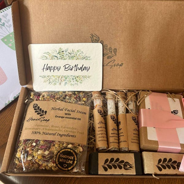 Luxury Pamper Set - Mini Sample Gift Box for Her - Handmade & Natural ...