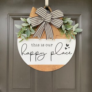 Front Door Decor This is Our Happy Place Front Door Wreath | Etsy