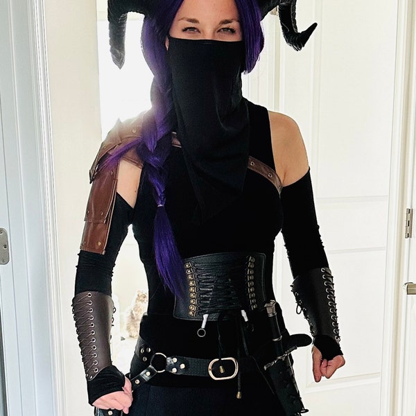 Black Horns "poe" - Gothic Satyr Horns - Rugged, Wearable Cosplay ...