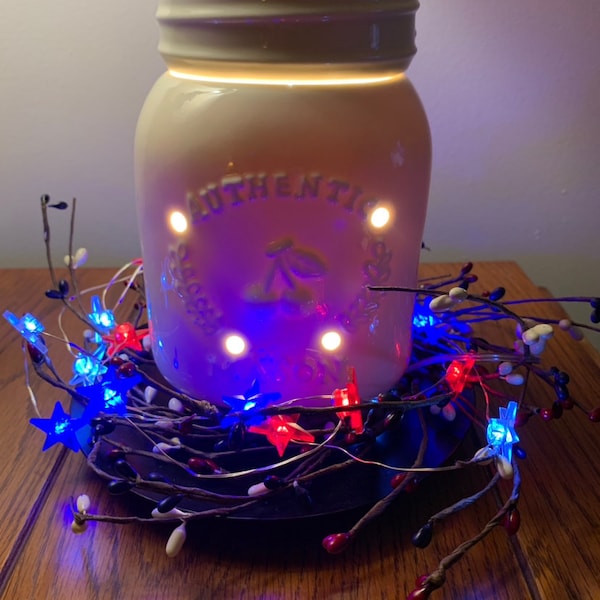 100 Count Light String / Strand / Set Brown Cord Clear Teeny Rice Light ...