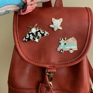 Tiny White Bat Hard Enamel Pin V2 Standard A Grade | Etsy