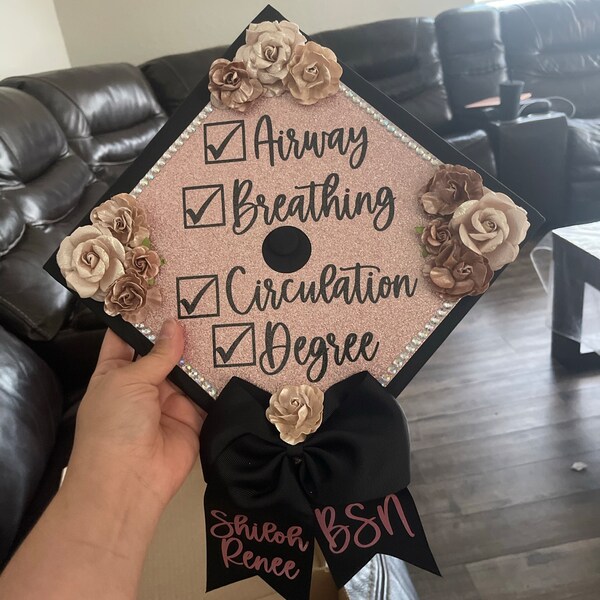 Airway Breathing Circulation ABC Graduation Cap Topper Decoration- With ...