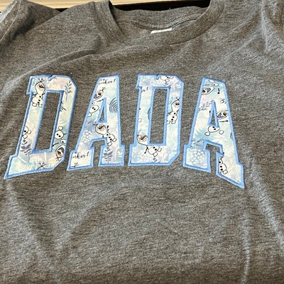 DADA Satin Stitch Arched Applique Embroidery Design Father's Day Gift ...