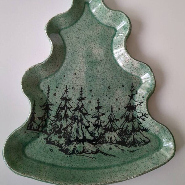 Ceramic Christmas Tree, Green or White, Pottery Tree, Holiday Decor ...