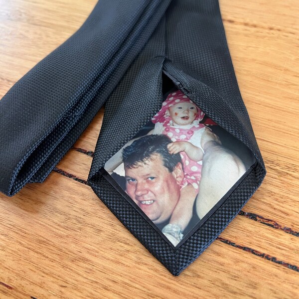 Personalised Photo Tie Label/dad/suit Label/tie Patch/tie Patch/father ...