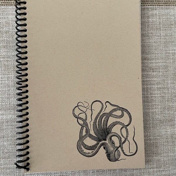 Octopus Journal - Octopus Spiral Notebook - Ocean Notebook - Etsy